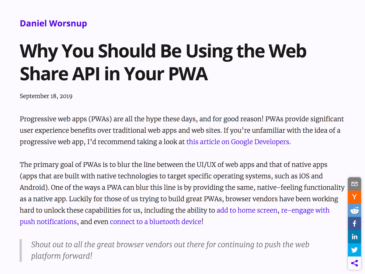Why You Should Be Using the Web Share API in Your PWA | Focus Stack